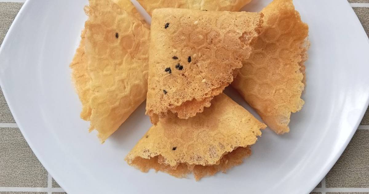 Resep kue semprong renyah, praktis, anti gagal, cocok untuk camilan