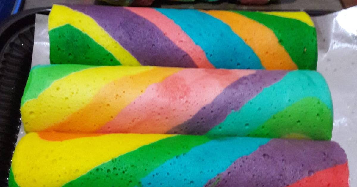 Resep Bolu gulung rainbow oleh Ananda Qomariah - Cookpad