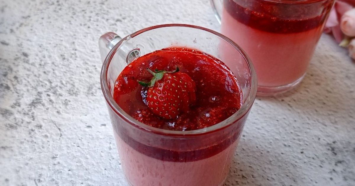 Resep pudding susu selai buah stoberi rumahan enak dan mudah - Cookpad