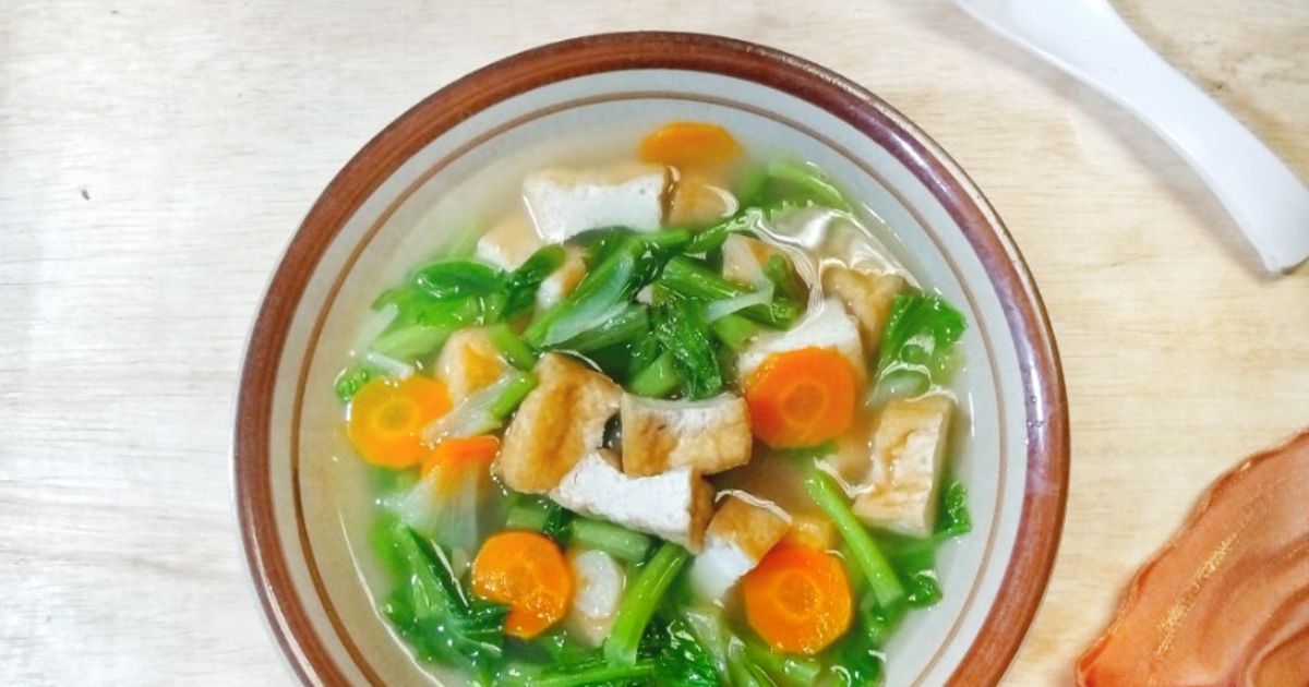 Resep sup wortel dan caisim rumahan enak dan mudah - Cookpad