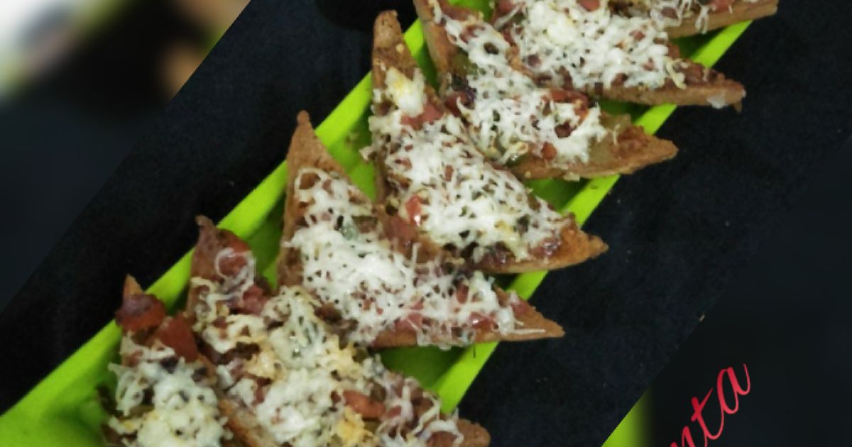 Vegetable Masala Cheese Toast Open Sandwich Recipe by Mamta L. Lalwani ...