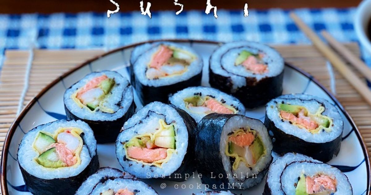 Resipi Japanese Spiral Sushi (Healthy Japanese Style) oleh Sesimple ...
