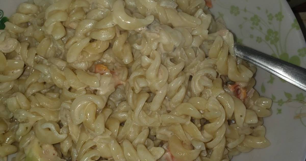 Fideos con atun y crema - 205 recetas caseras- Cookpad