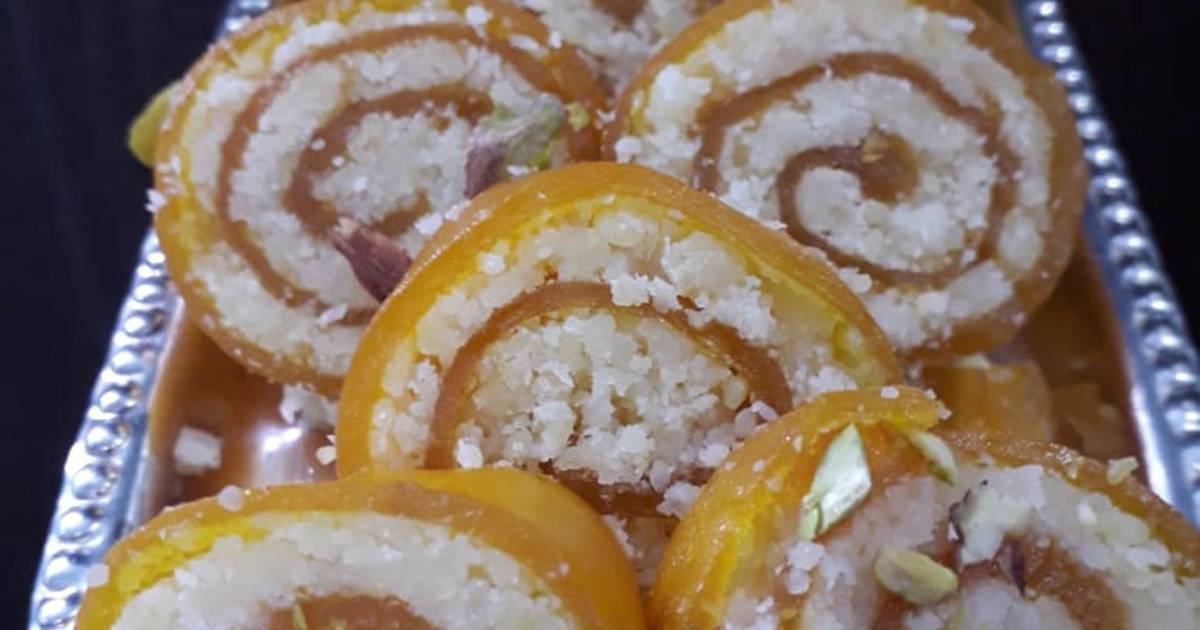 Mango Coconut Rolls Recipe by Neelam Khanduja - Cookpad