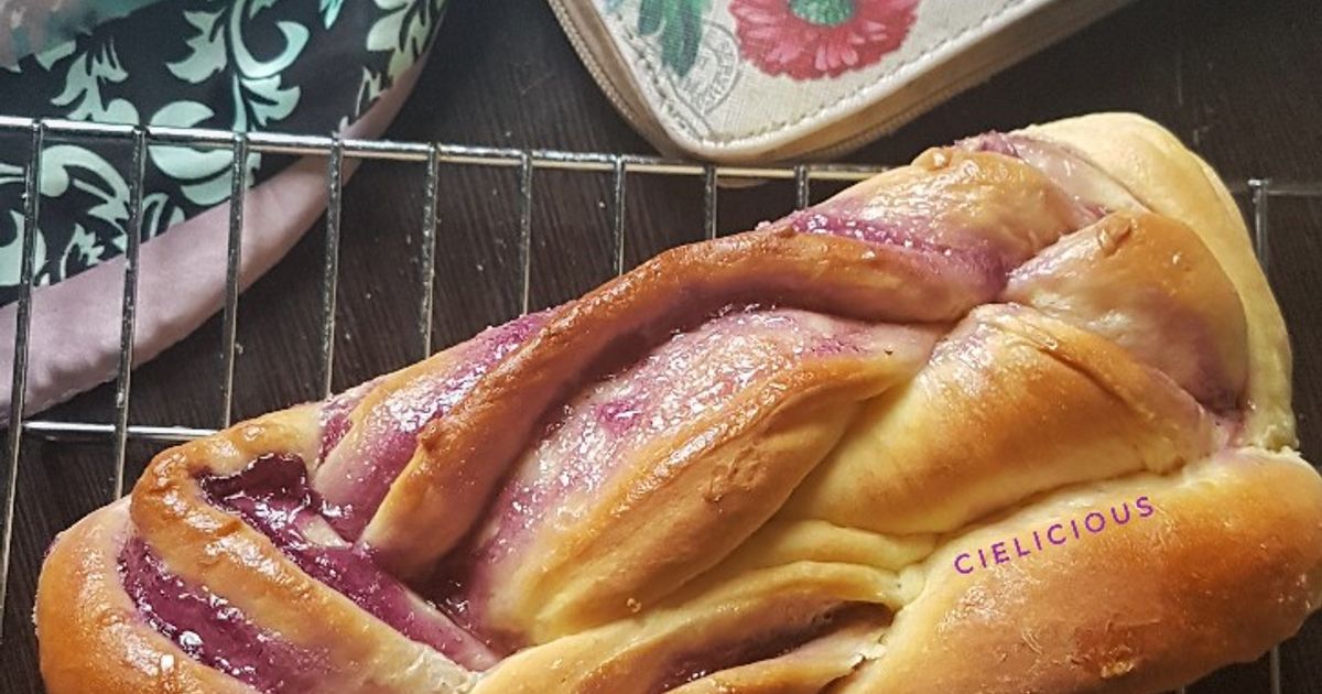 Resep roti kepang blueberry rumahan enak dan mudah - Cookpad