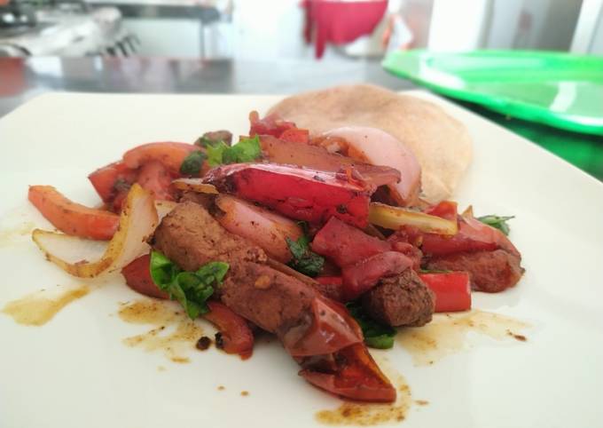 Hígado saltado Receta de Nutrichay- Cookpad