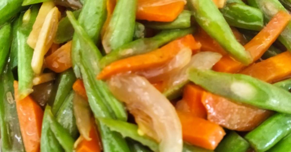 Resipi Sayur kacang buncis + lobak merah sos tiram mudah oleh ...