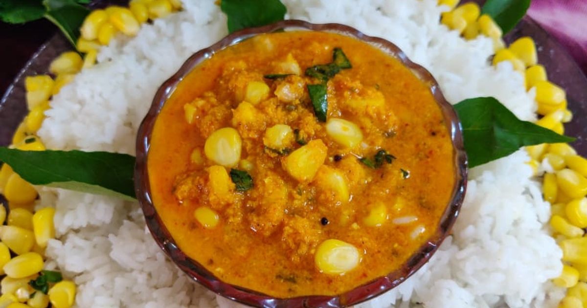 Corn Curry With Rice Recipe By Vina Upasani