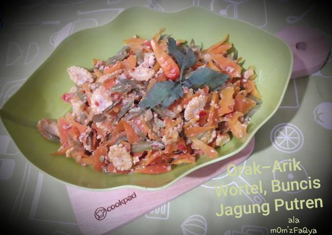 Resep Orak-Arik Wortel Buncis Jagung Putren oleh m0mz'FaQya - Cookpad