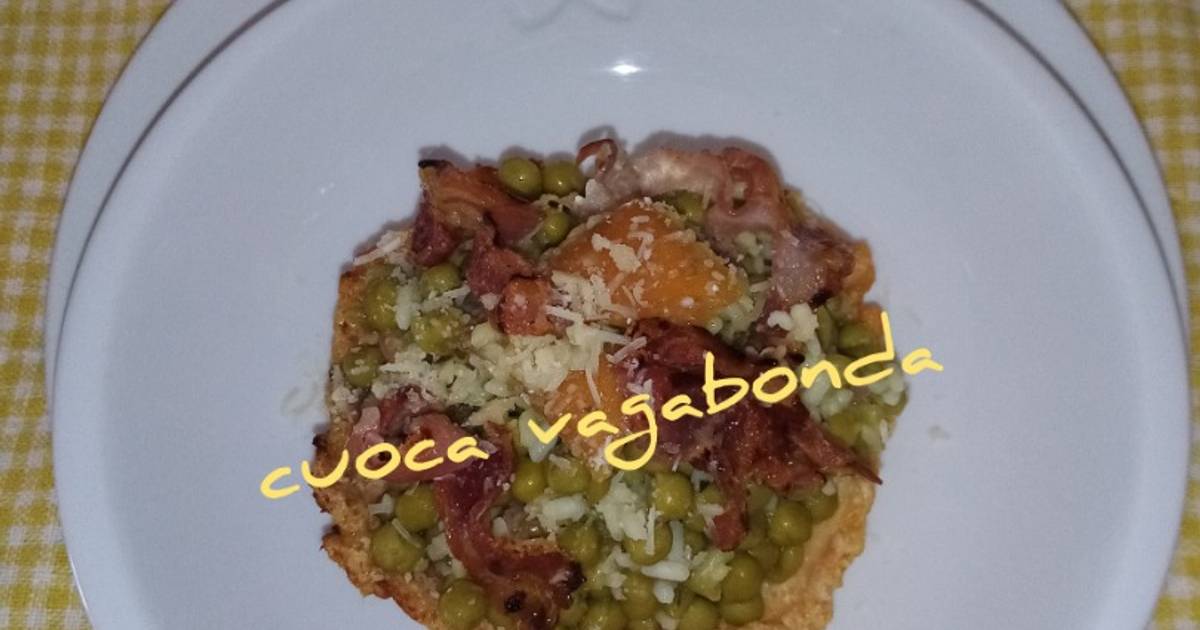 Ricetta Riso e Piselli su cialda di Parmigiano Reggiano e Coppata ...