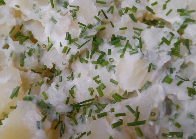 Papas mayo con ciboulette Receta de Myriam Tapia O- Cookpad