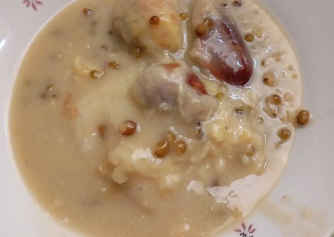 Resep Bubur kacang hijau durian oleh filza - Cookpad