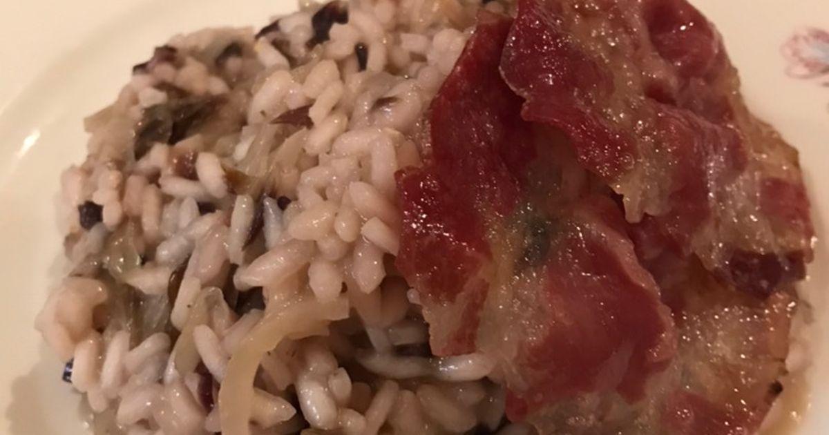 Risotto With Radicchio And Crispy Coppa Recipe by Gaia Riva - Cookpad