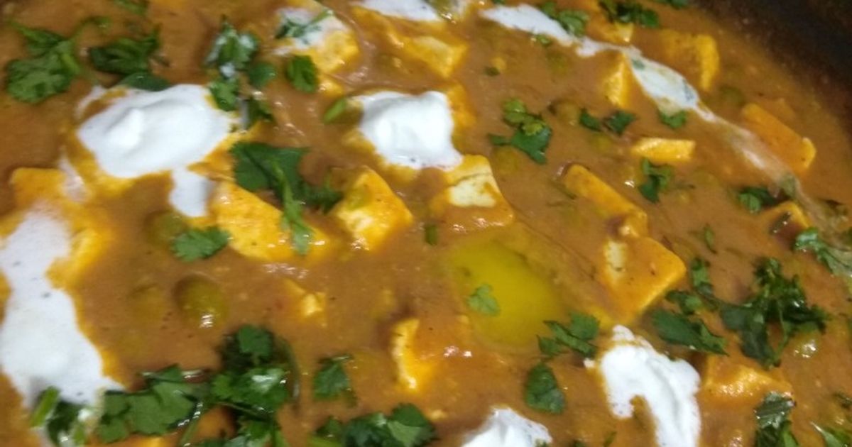 Shahi Matar Paneer Recipe by Kiran Vyas - Cookpad
