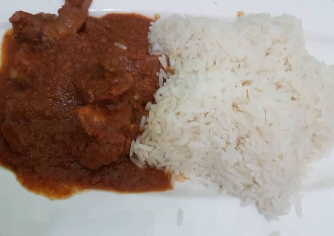 Chicken stew and rice Recipe by Tessy - Cookpad
