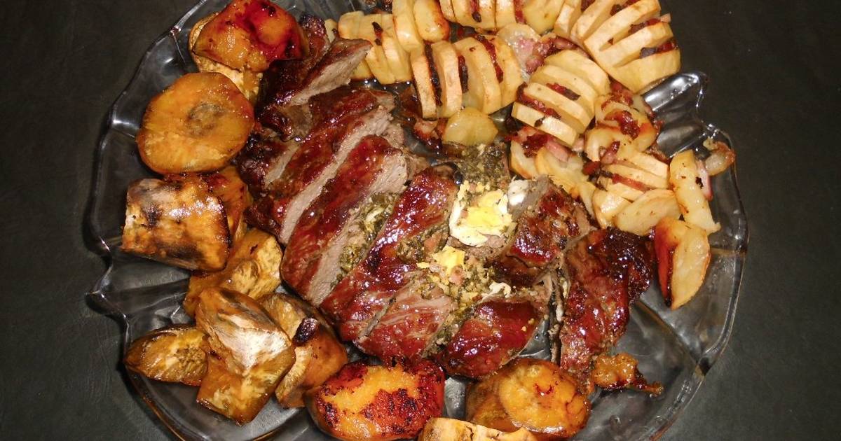 Colita rellena con papas carpincho y batatas Receta de Las Recetas de ...