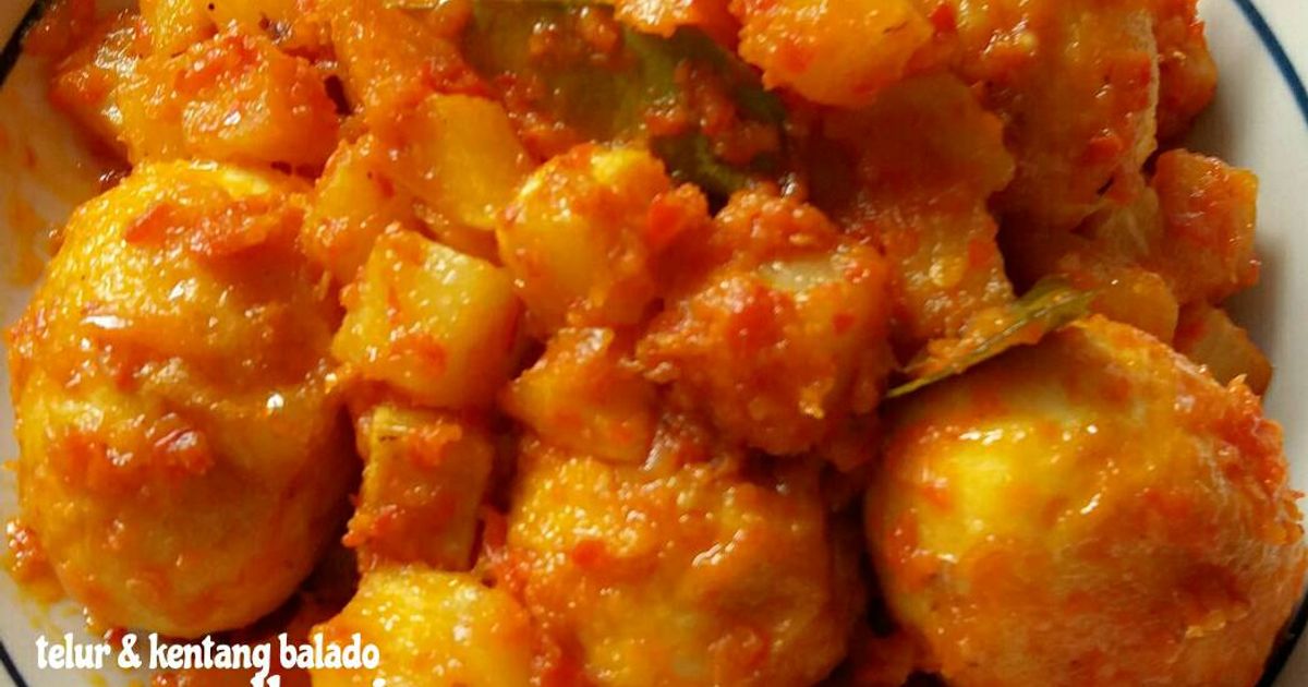 Resep telur kentang balado tanpa minyak rumahan enak dan mudah - Cookpad