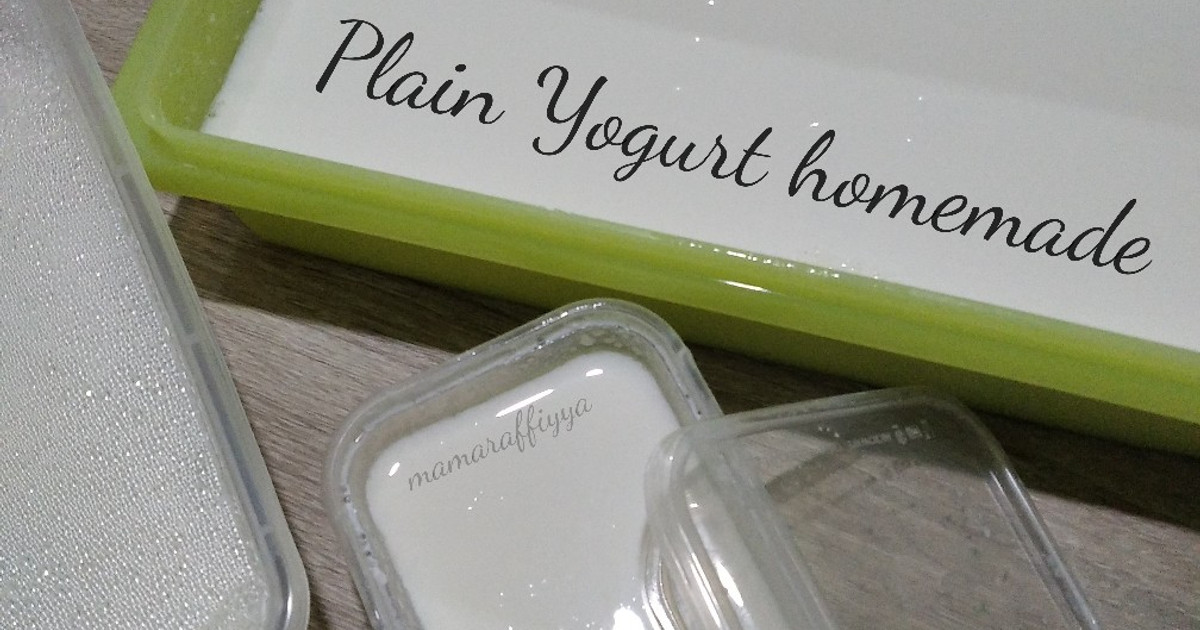 Resep Plain Yogurt Homemade (X Tanpa Susu Bubuk) oleh Mamaraffiyya ...