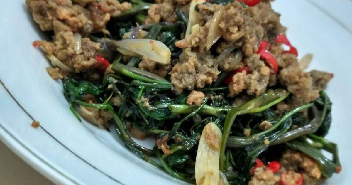 Resep Oseng Kangkung Oncom oleh Alwan Fitriani - Cookpad
