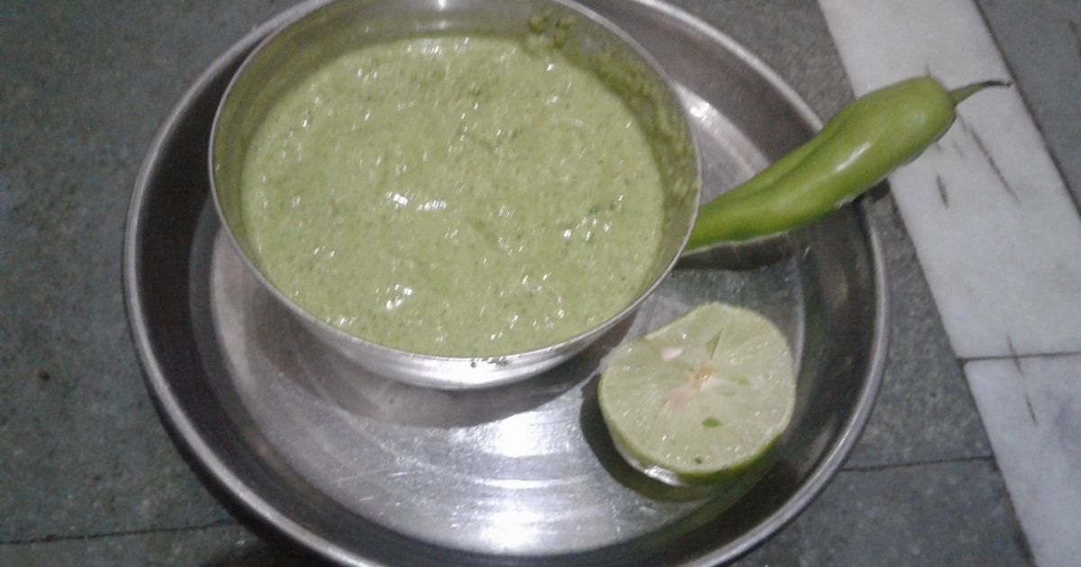 Neha Parmar દ્વારા રેસીપી કોથમીર આદુ મરચા ની લીલી ચટણી (Coriander ...