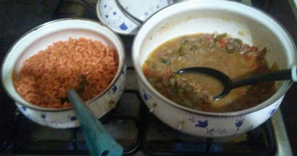 Caldillo de pulpa de res picada y sopa de coditos Receta de Alejandra ...