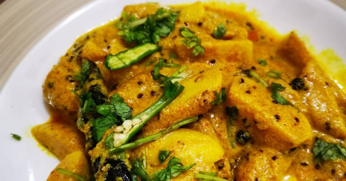 Arvi curd gravy veg Recipe by Sonia Chaturvedi - Cookpad