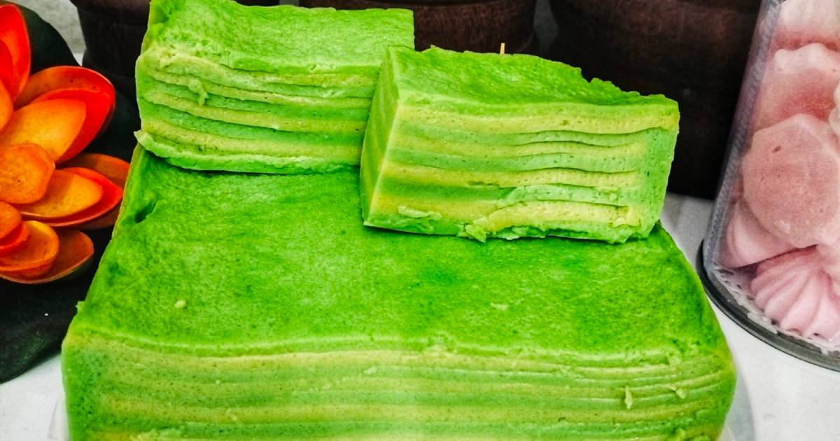 Resep Lapis Hula Hula Pandan oleh Minie Nora(MNKitchen) - Cookpad