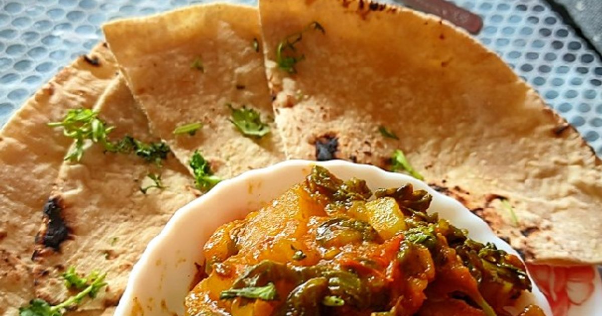 Lasooni Aloo Palak Recipe by Suchitra S(Radhika S) - Cookpad