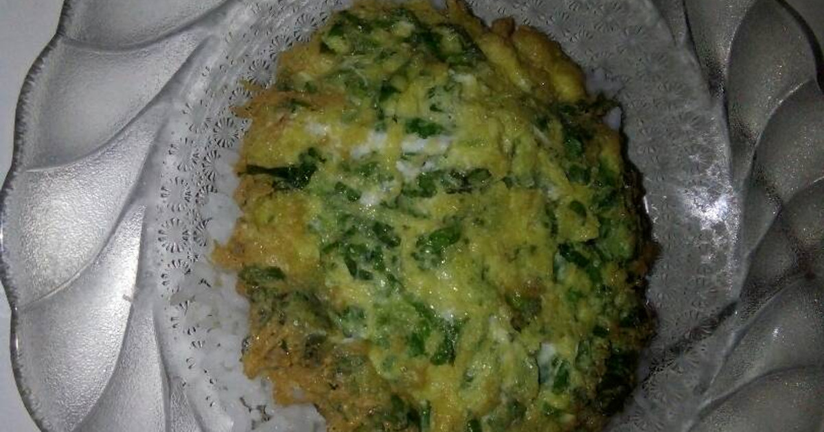 Resep Telor Dadar Bayam oleh ririn aurita - Cookpad