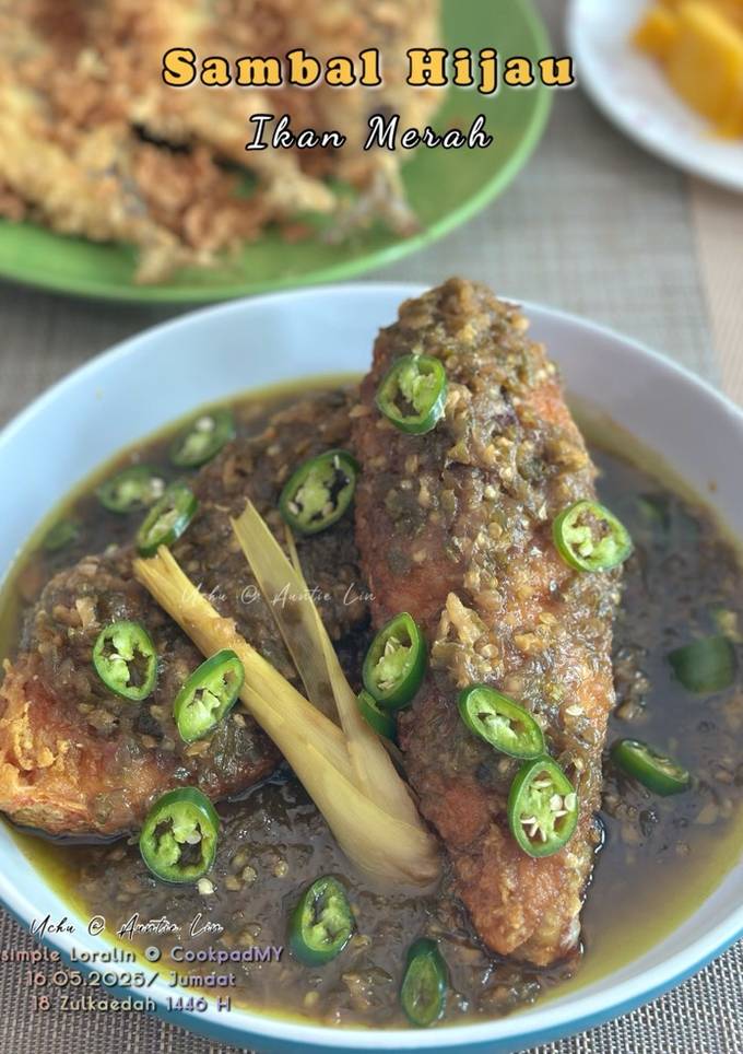 Resipi Ikan Merah Sambal Hijau oleh Sesimple Loralin - Cookpad