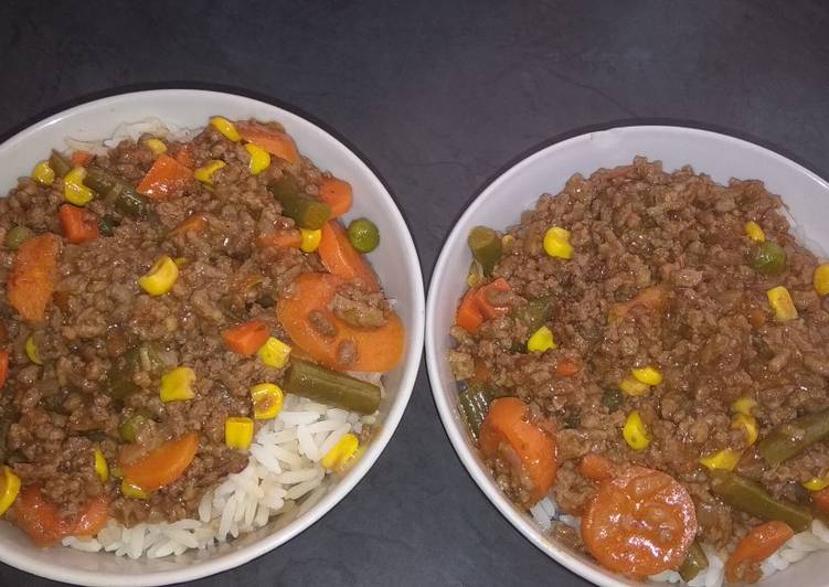 Rice with mince Recipe by Thuleleni ngcobo - Cookpad