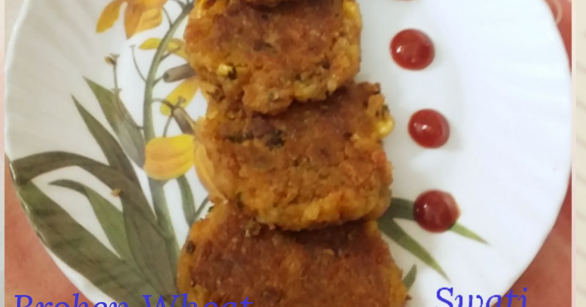 Broken Wheat Vegetable Cutlet Recipe by Swati goyal - Cookpad