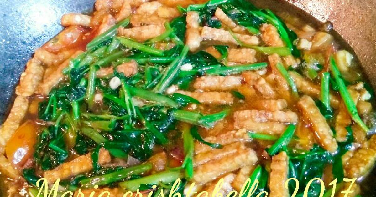 Resep Cah Kangkung Tempe(saos Tiram) oleh maria crishtabella - Cookpad