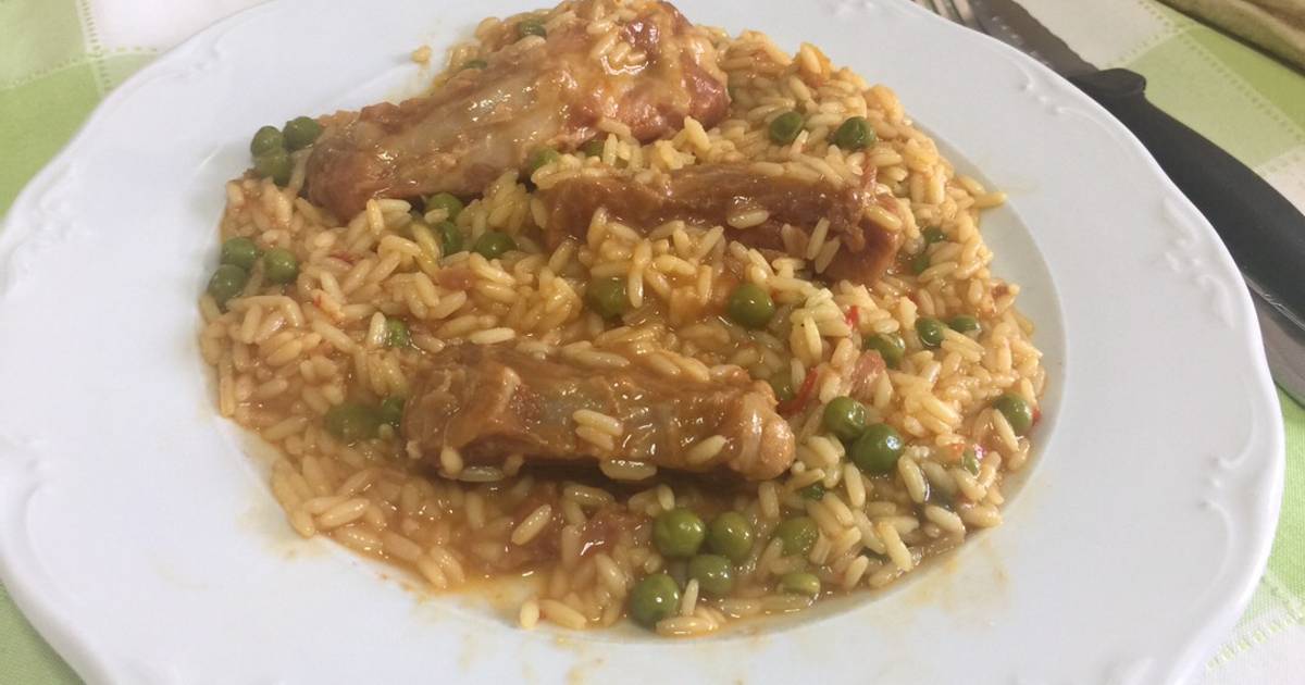 Arroz con guisantes y costilla de cerdo Receta de Marián Gz- Cookpad