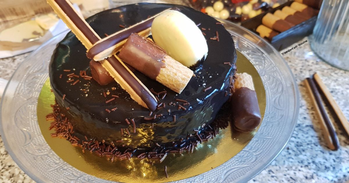 Tarta Mousse De Biscuit Glacé (Con Glaseado Brillante De Chocolate ...