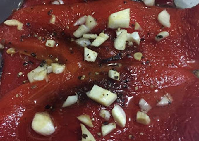 Morrones asados Receta de Hernan Diego Martin- Cookpad