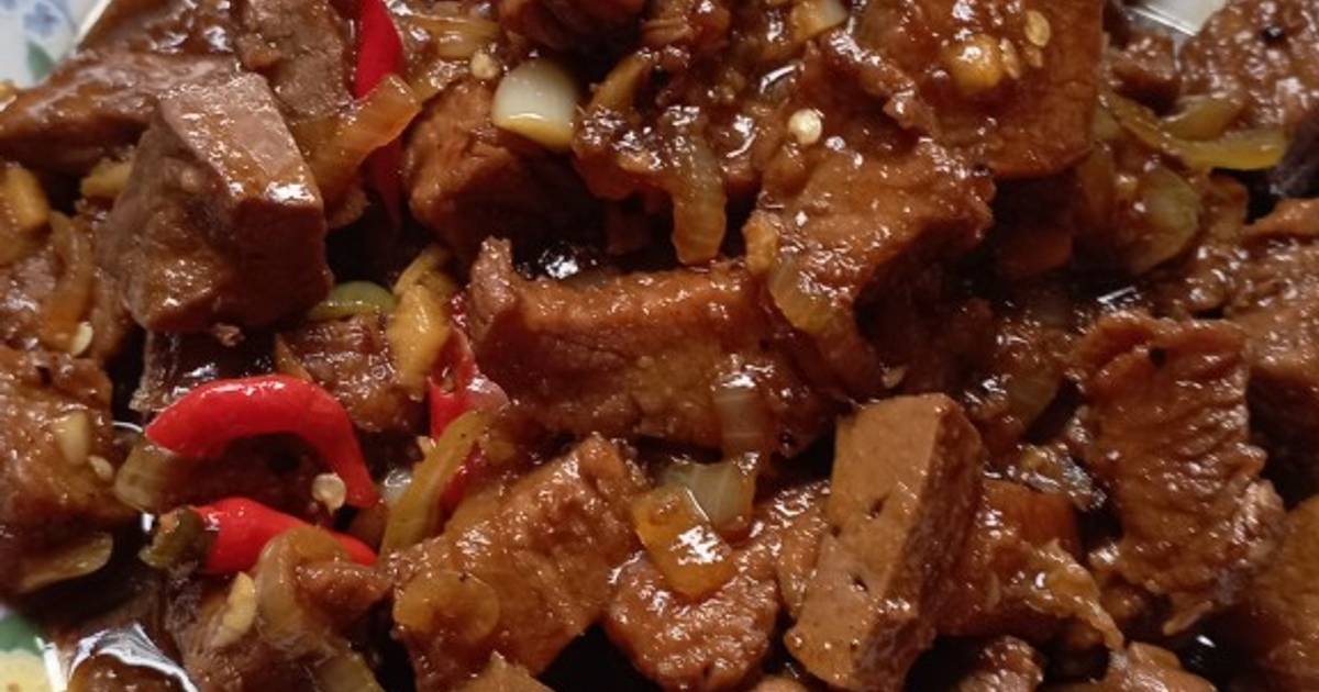 Resep Beef onion Ala rumahan yg simple oleh mbun zay - Cookpad