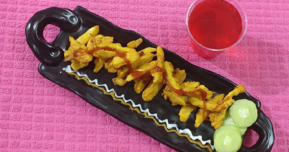 French Fries In Gram Flour & Cheese Recipe by Chef Alka Singh Tomar ...