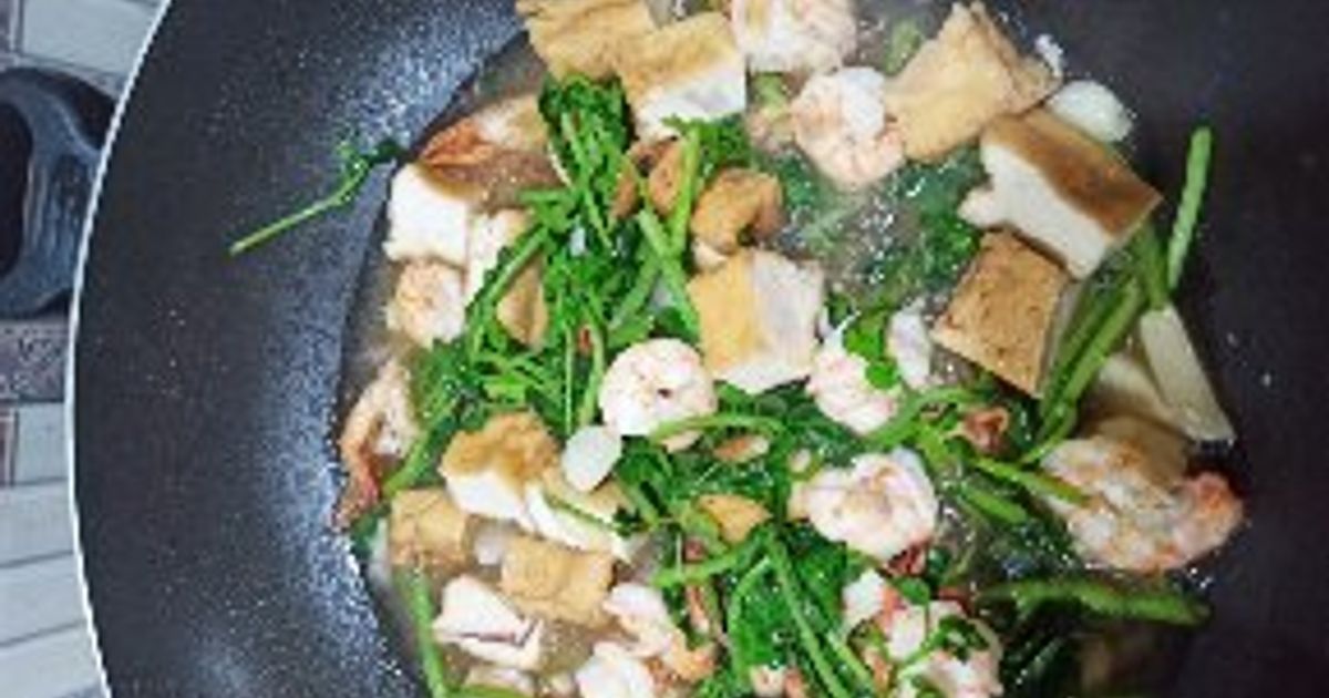 Resep Watercess Aka Selada Air Tumis Udang oleh Armalisa Chalisa - Cookpad