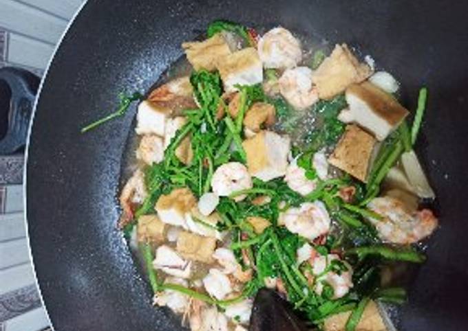 Resep Watercess Aka Selada Air Tumis Udang Oleh Armalisa Chalisa Cookpad