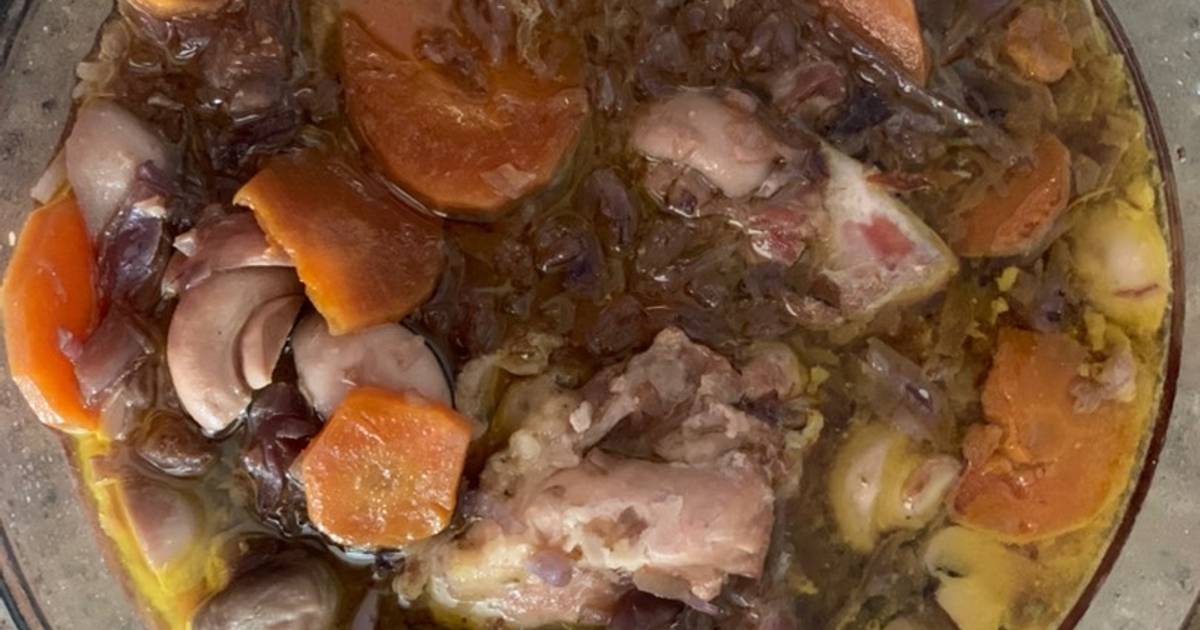 Pollito con repollo y champiñones versión “arvejado” Receta de Natalia ...