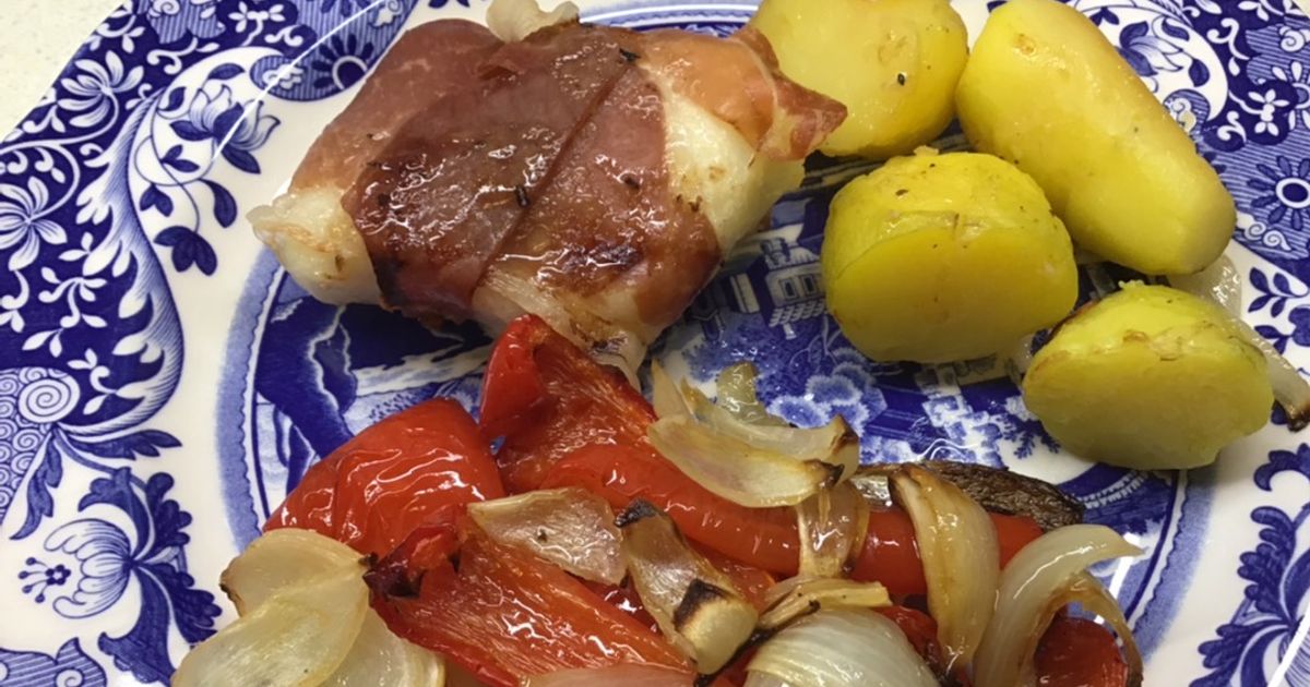 Cod In Parma Ham With Roasted Vegetables #Mycookbook Recipe by ...