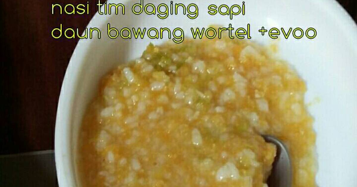 Resep Mpasi nasi tim daging sapi 7m+ oleh Dian Hartika - Cookpad