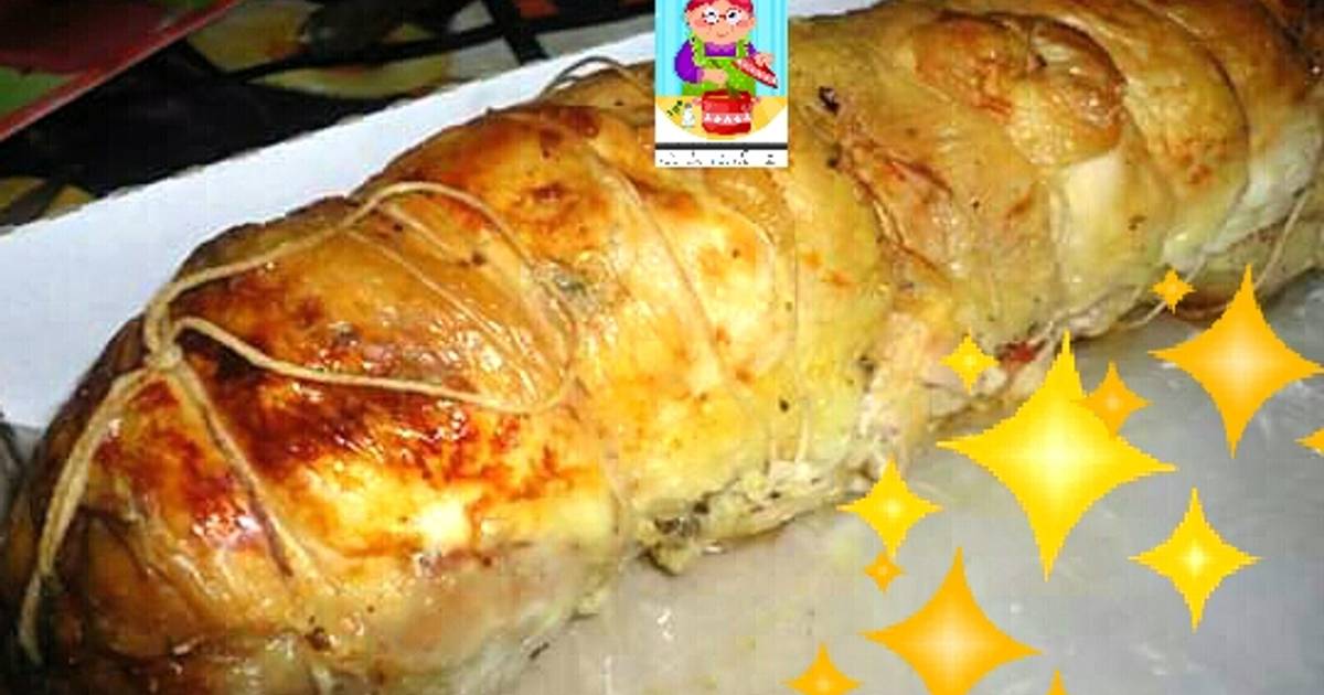 Arrollado de pollo Navideño ☄🌠🌟 Receta de Ivana - Cookpad