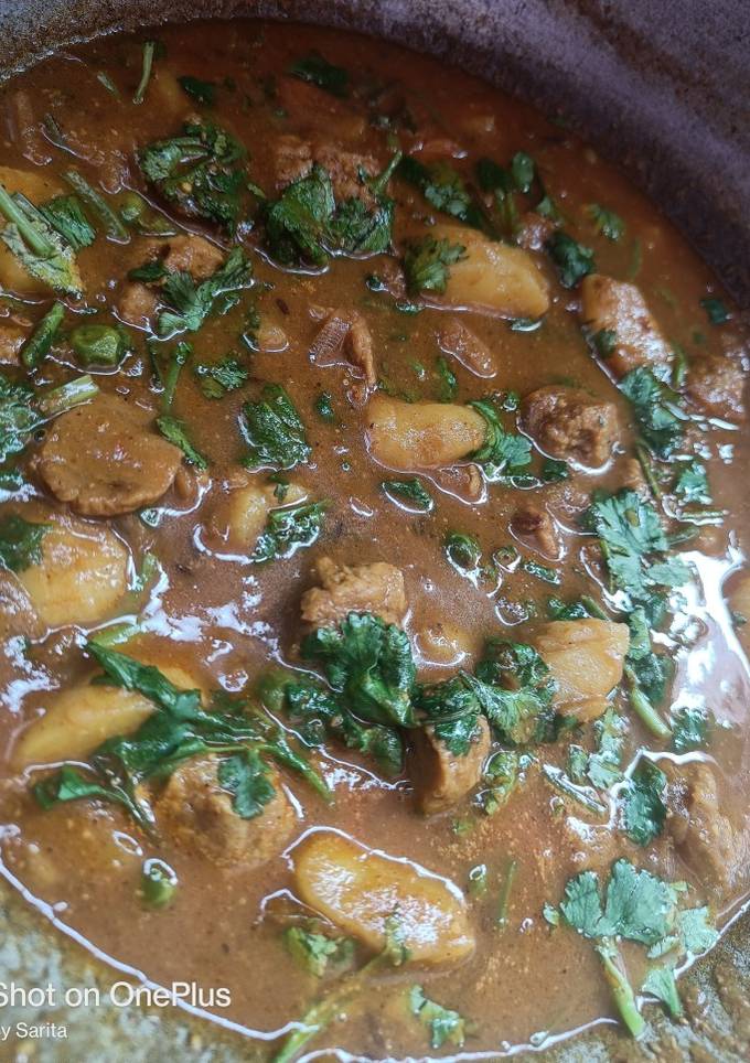Soya Aloo Sabji Recipe /Soya Potato Curry / Soya Chunks Sabzi Recipe by ...