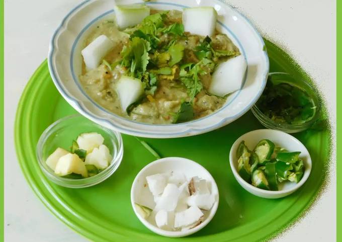 Ash gourd mung dal Poricha Koottu Recipe by Lakshmi Sridharan Ph D ...