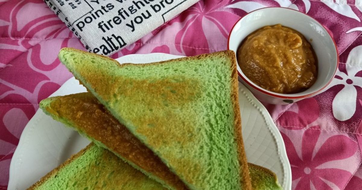 Resep Roti Panggang Pandan Srikaya / Kaya Jam Toast oleh Isnawati - Cookpad