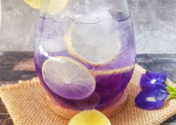 Resep Es teh lemon kembang telang oleh Via Vie (Dapur Bunda) - Cookpad