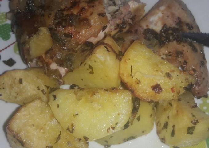 Pollo con papas Receta de chulita- Cookpad