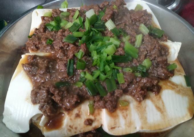 Resep Tahu tim daging sapi giling oleh Pelangi Hati - Cookpad